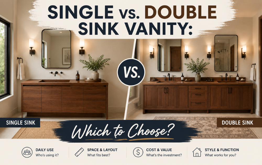 Single vs. Double Sink Vanity: Which to Choose? – Kitchnce